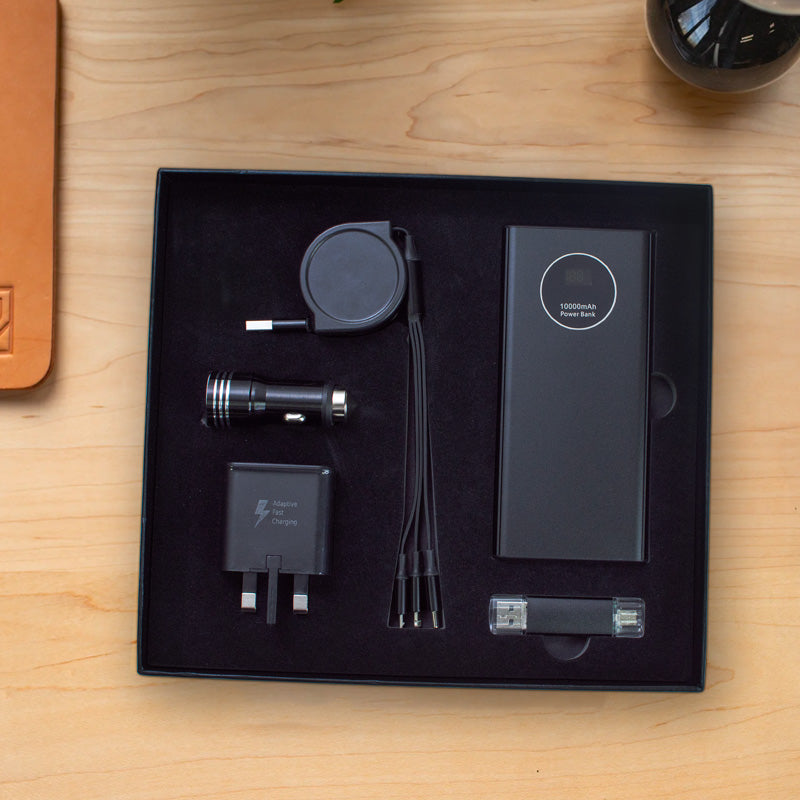 Multi-Purpose Charging Set with 10,000mAH Power Bank – Purpink Business